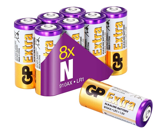 GP Extra Alkaline N (910A,MN9100,LR1) shrink of 8 | GP Batteries UK