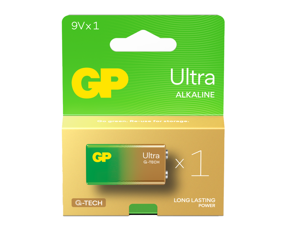 GP Ultra Alkaline 9V Batteries - Long-Lasting Power for Smoke Alarms & Devices | GP Batteries UK